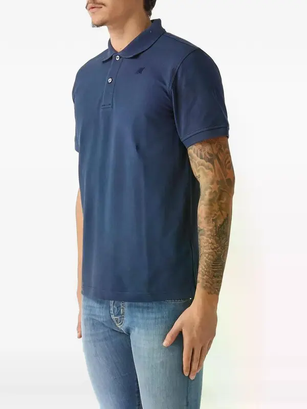 K-WAY Amedee Logo Piqué Polo Shirt - Blue