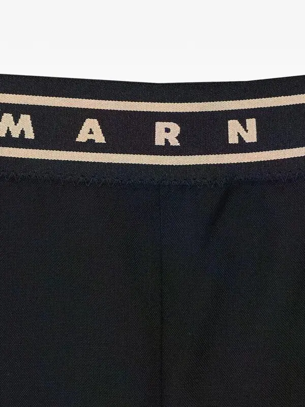 Marni Elasticated Logo-band Trousers