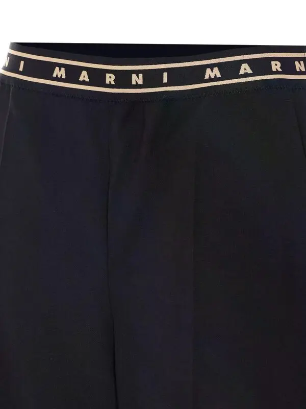 Marni Elasticated Logo-band Trousers