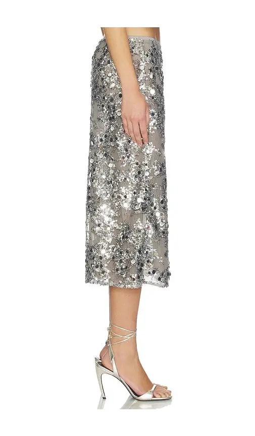 Baum Und Pferdgarten Sequined Midi Skirt - Grey