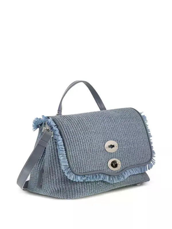 ZANELLATO Postina Frayed Raffia Tote Bag