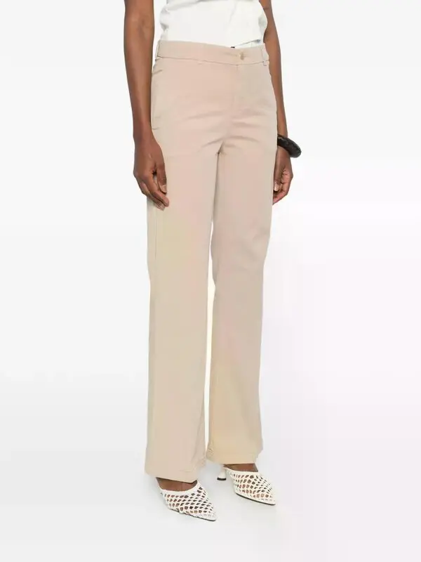 40WEFT Thea Zip-up Straight Trousers - Neutrals