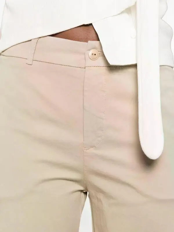 40WEFT Thea Zip-up Straight Trousers - Neutrals