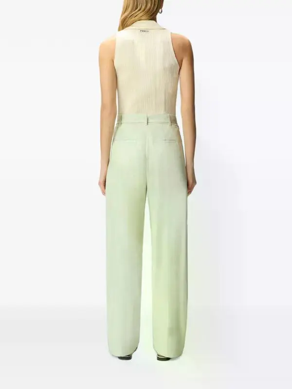 Pinko Ribbed Knit Button-up Top