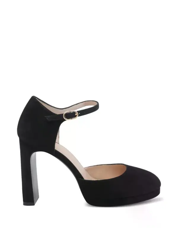 STUART WEITZMAN Babette Round Toe Buckle Pumps