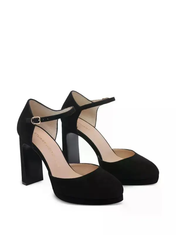 STUART WEITZMAN Babette Round Toe Buckle Pumps
