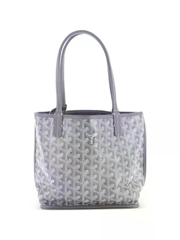 Goyard Anjou Reversible Tote Coated Canvas Mini Satchel - Grey