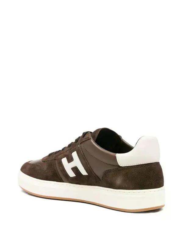 Hogan Suede Logo Detail Sneakers - Brown