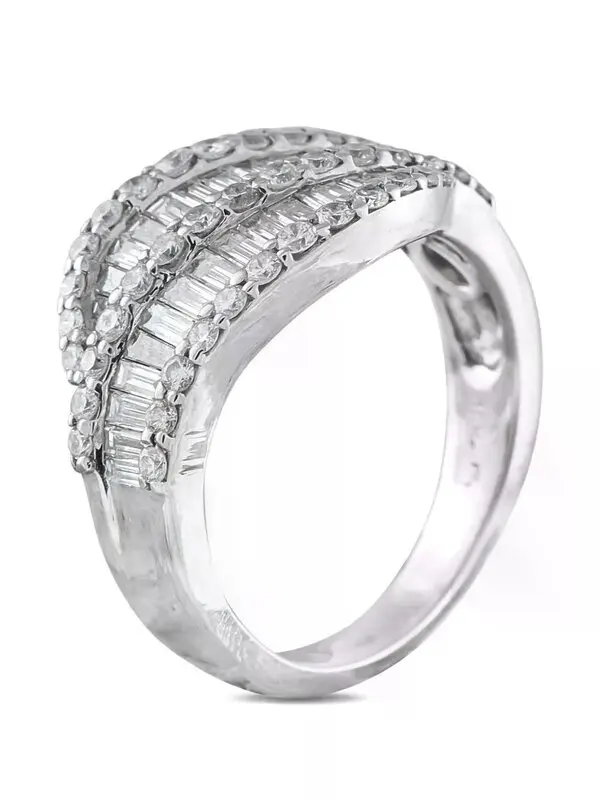 LB EXCLUSIVE 18k White Gold Diamond Ring - Silver