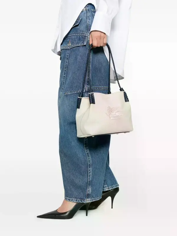 Etro Logo Braided Shoulder Bag