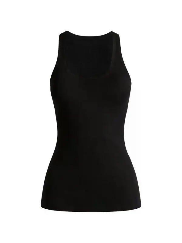 Vince Ribbed Tank Top - Black