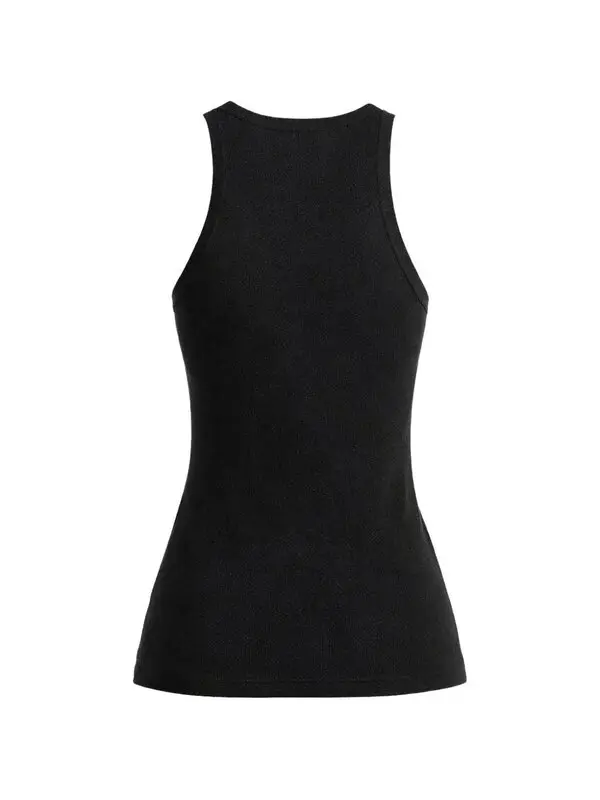 Vince Ribbed Tank Top - Black