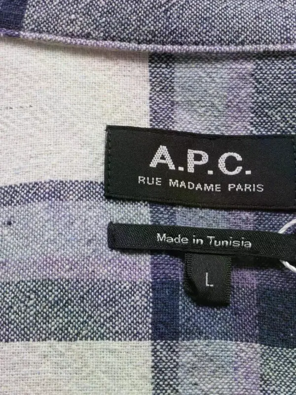 A.p.c. Multicoloured Check-print Long Sleeve Shirt