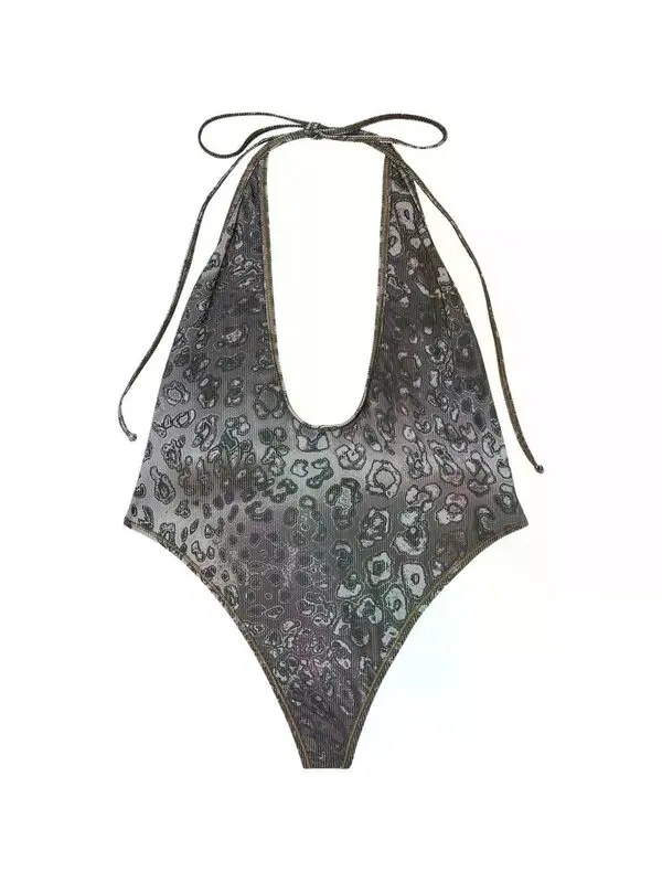 DIESEL® Audrey-utlt Swimsuit With Animal Print - Grey