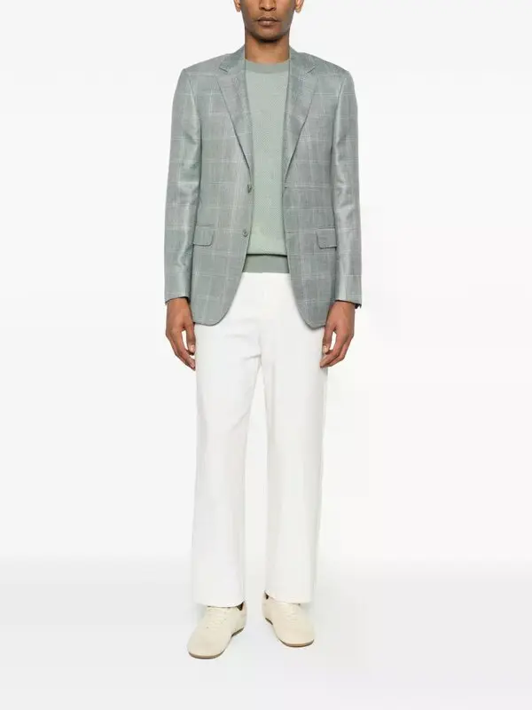 Canali Check Button Blazer