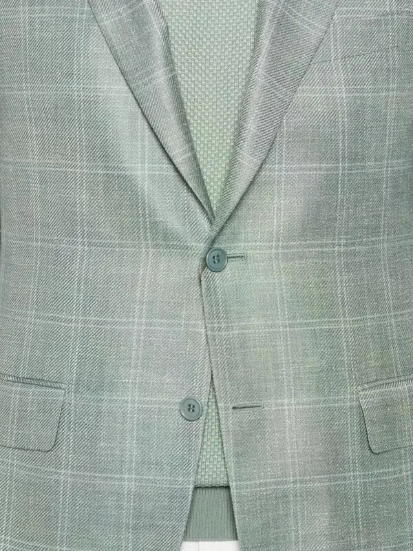Canali Check Button Blazer