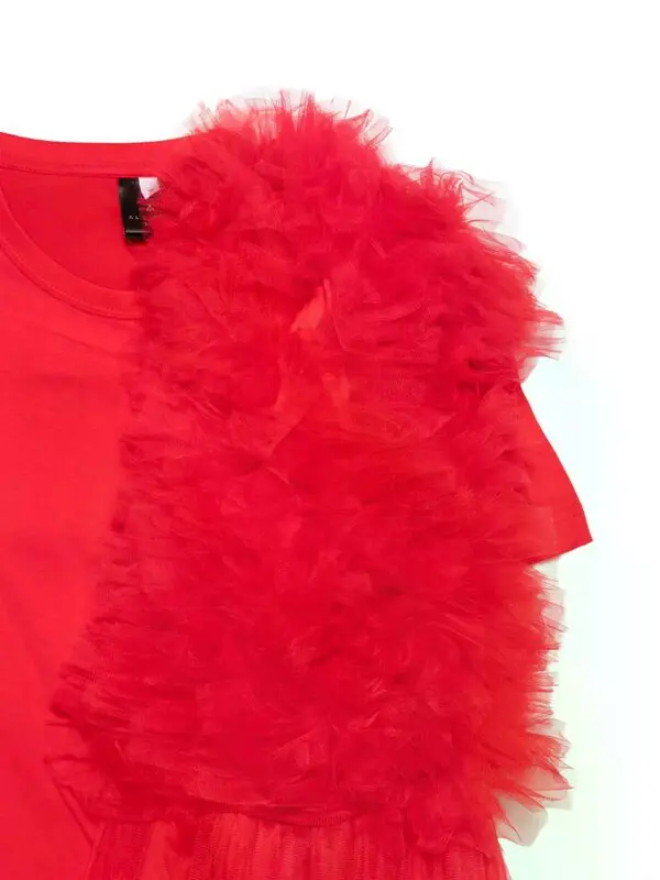 Alchemy Fashions Tulle Ruffled T-shirt - Red