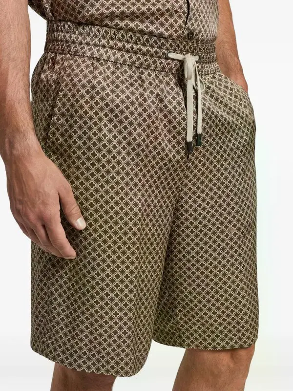 Peserico Drawstring Patterned Shorts