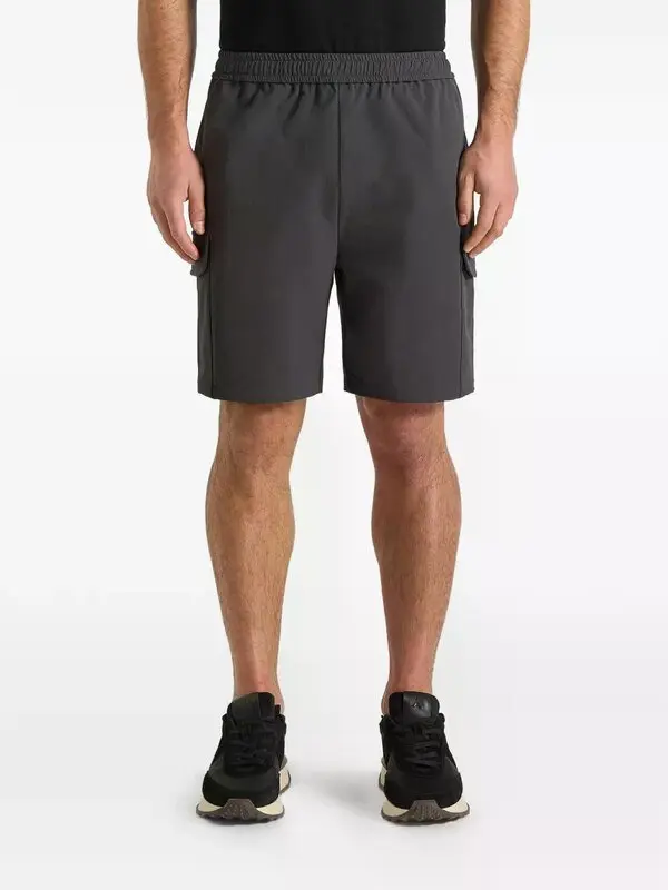 Manière De Voir Charcoal Technical Cargo Shorts - Grey