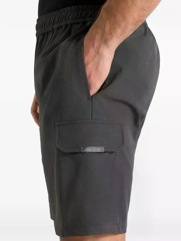 Manière De Voir Charcoal Technical Cargo Shorts - Grey