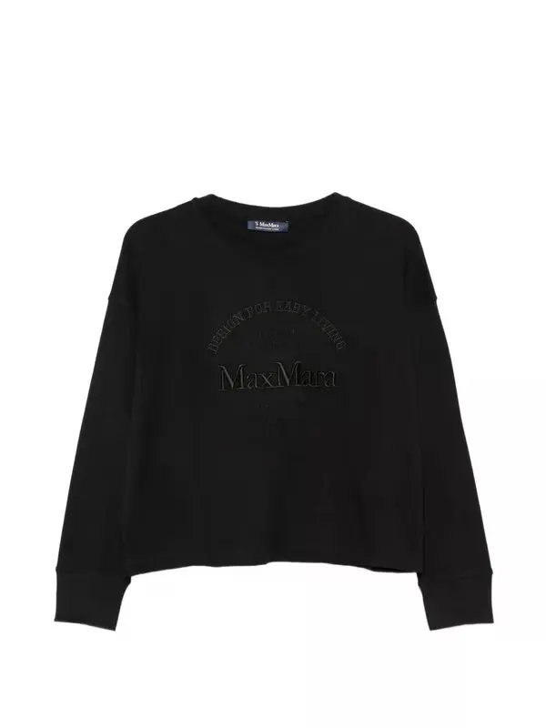 Max Mara Crewneck Sweatshirt With Logo Embroidery