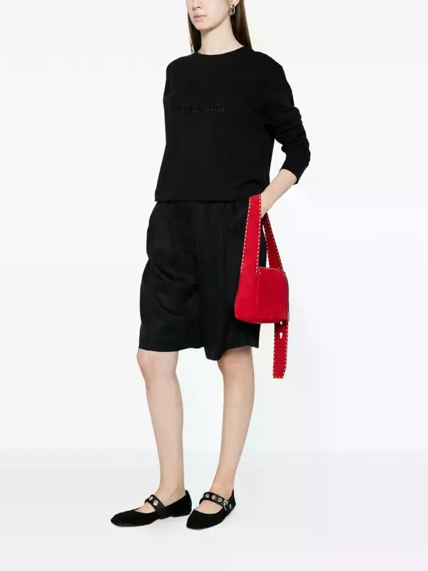 Max Mara Crewneck Sweatshirt With Logo Embroidery