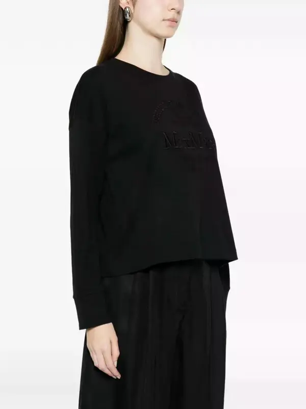 Max Mara Crewneck Sweatshirt With Logo Embroidery