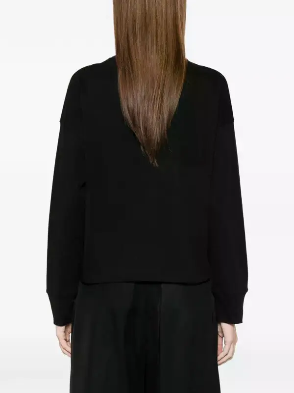 Max Mara Crewneck Sweatshirt With Logo Embroidery