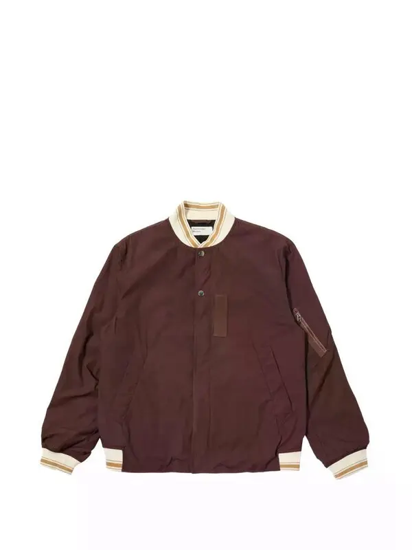 Universal Works Striped-trim Bomber Jacket