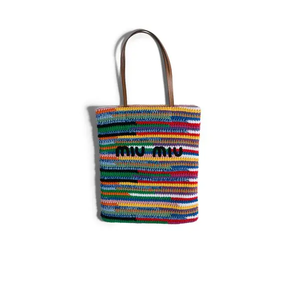 Miu Miu Crochet Tote Bag - Multicolored