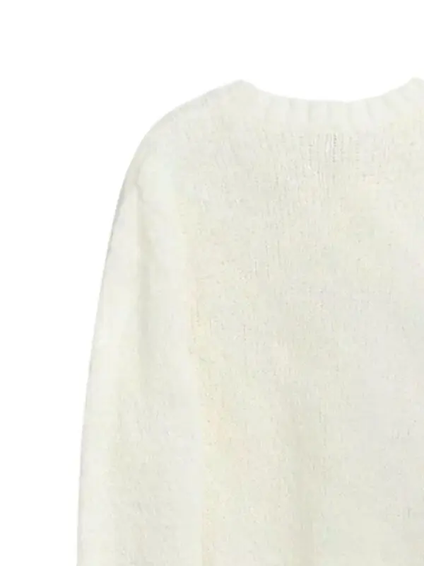 SUNFLOWER Frederik Knitted Crewneck Sweater - White