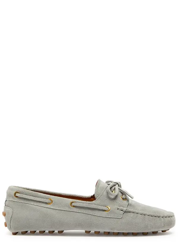 TOD'S Gommino Suede Loafers - Grey