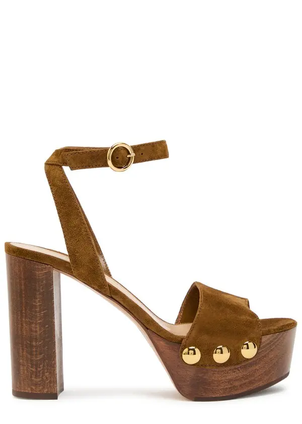 GIANVITO ROSSI Ardea 110 Platform Suede Sandals