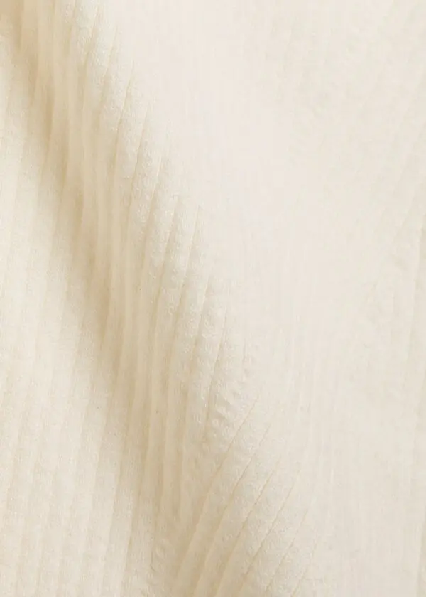 Paige Ribbed Cotton-blend Polo Top - White