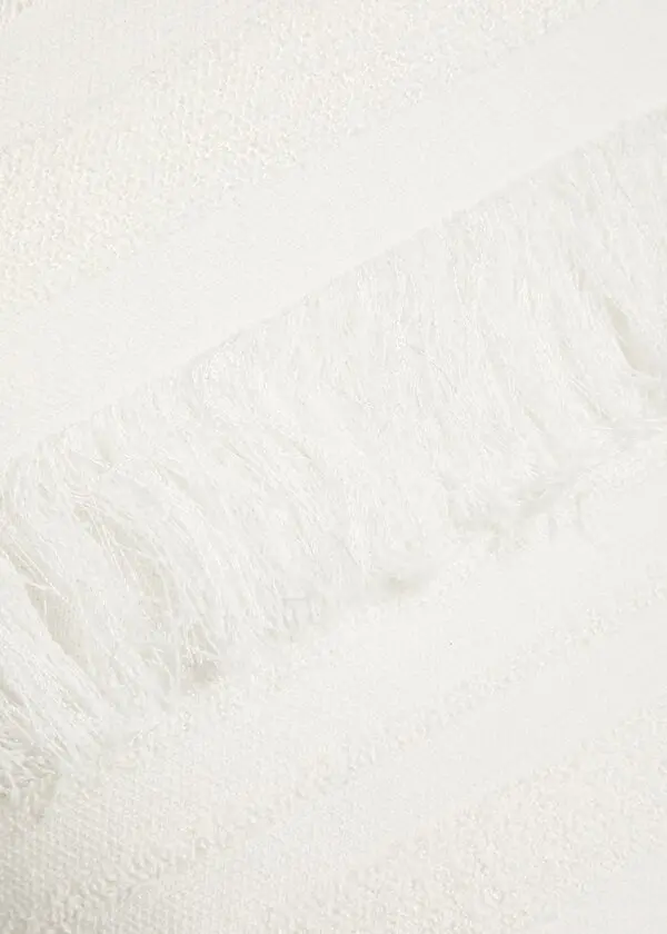 Simkhai Cairo Fringed Strapless Knit Top - Ivory