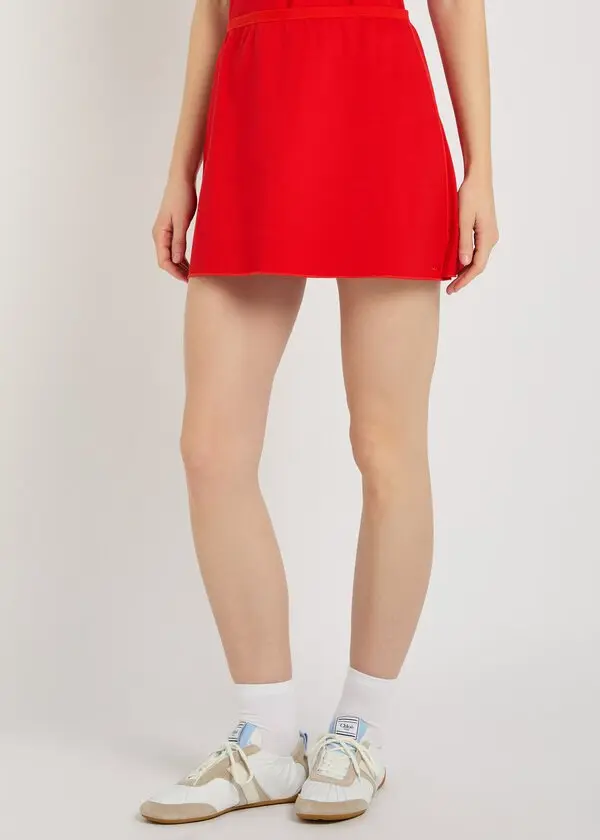 SPENCE Court Piqué Ponte Mini Tennis Skirt