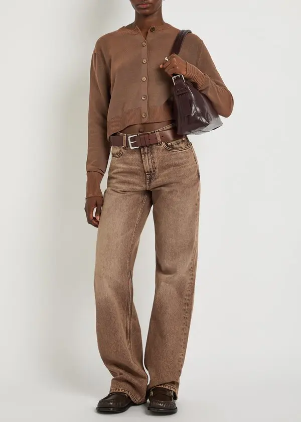 Our Legacy Micro Cotton-blend Cardigan - Brown