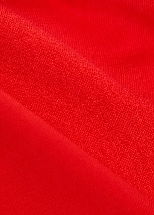 SPENCE Court Piqué Ponte Top With Striped Terry Shoulder Straps