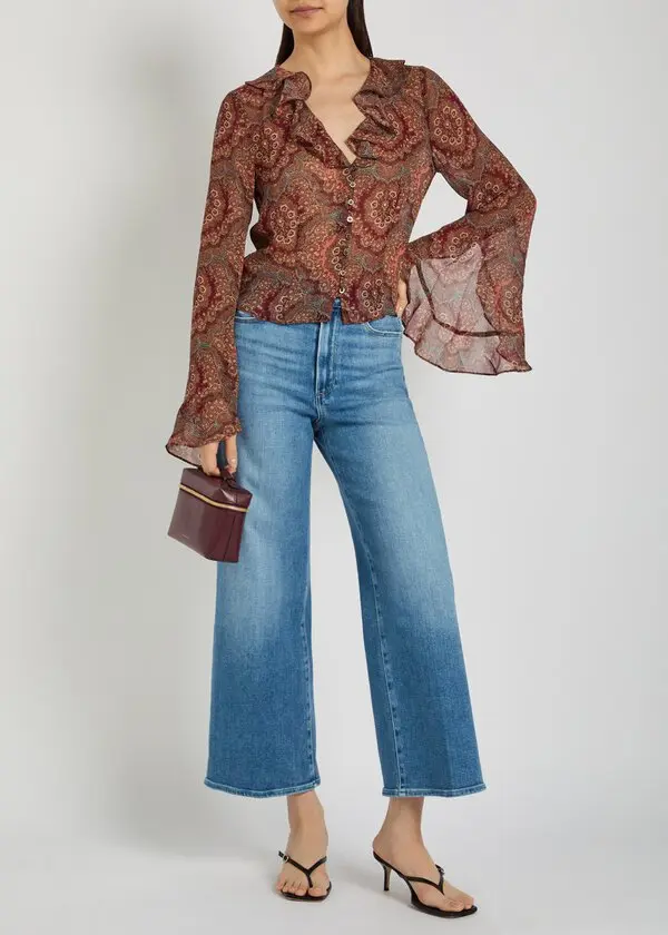 Paige Eve Printed Silk-chiffon Blouse