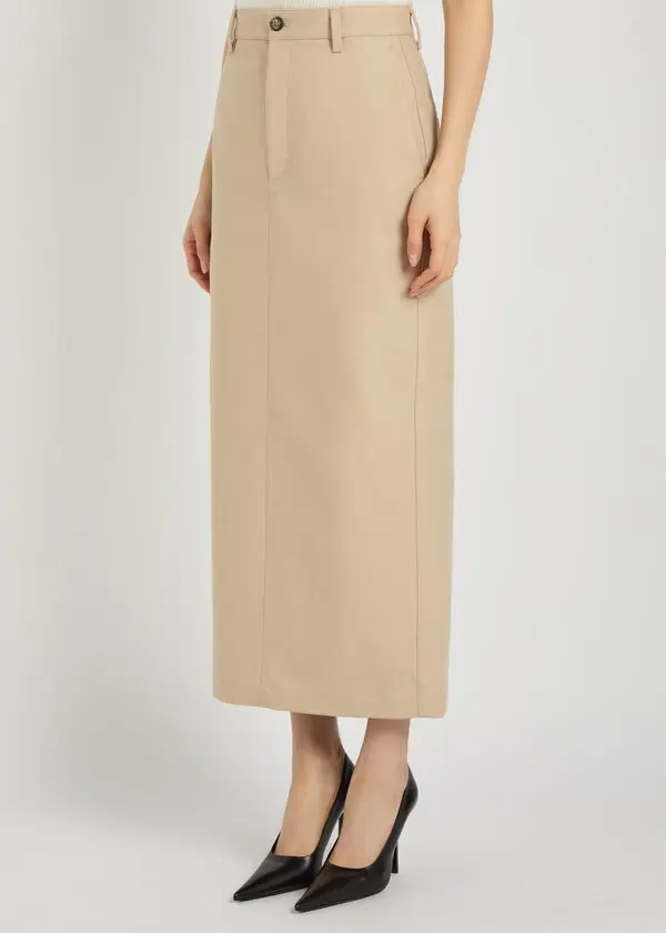 Wardrobe.NYC Twill Midi Skirt