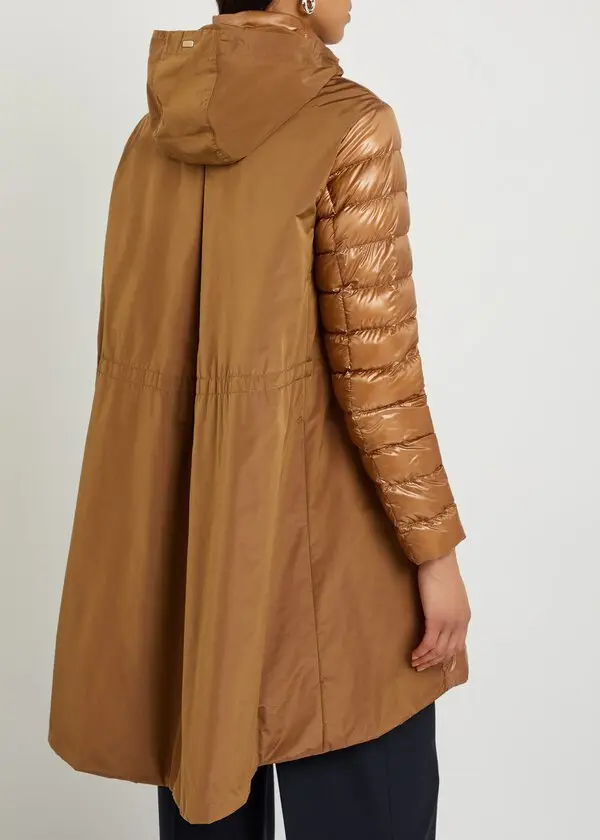 Herno Panelled Padded Hooded Shell Jacket