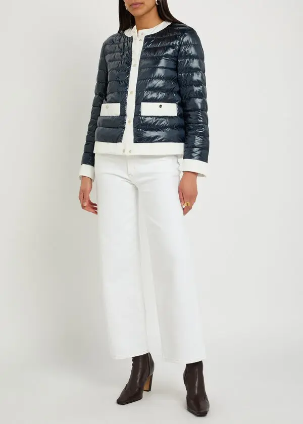 Herno Contrasting Padded Glossed Shell Jacket