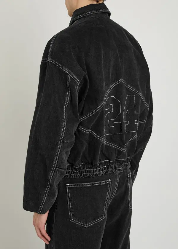 NAHMIAS Shadowstitch Denim Bomber Jacket