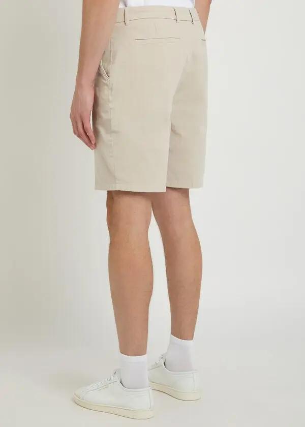 BOSS Stretch-cotton Shorts - Grey