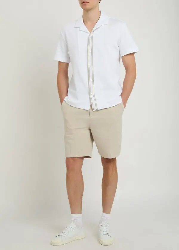 BOSS Stretch-cotton Shorts - Grey