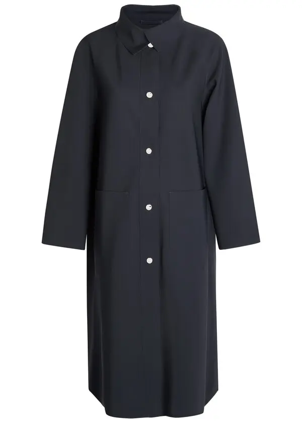 Herno High-neck Stretch-polyamide Coat - Blue