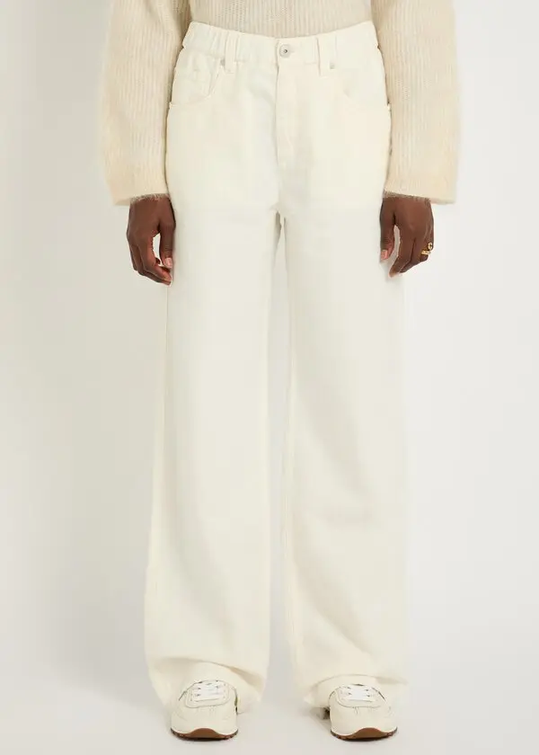 Brunello Cucinelli Dyed Wide-leg Denim Jeans