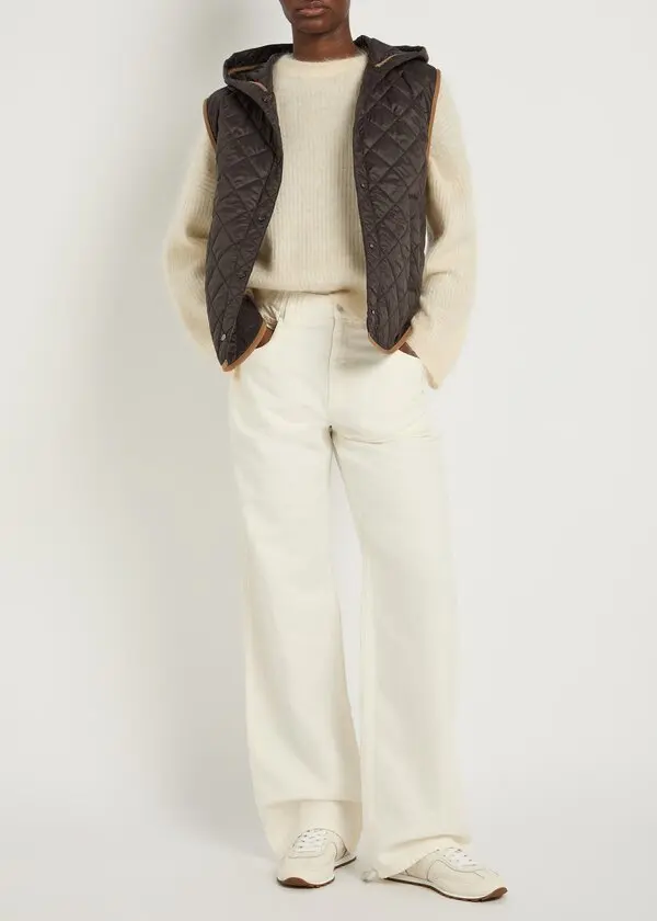 Brunello Cucinelli Dyed Wide-leg Denim Jeans