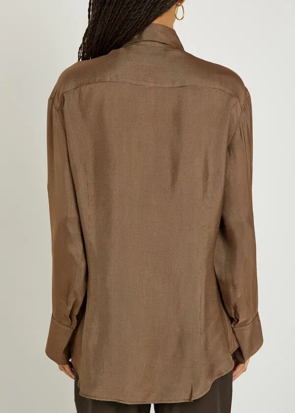 RÓHE Checked Satin Shirt