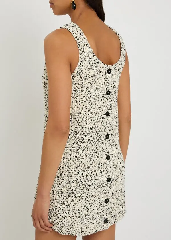 LIBEROWE Woven Cotton-blend Mini Dress - Beige